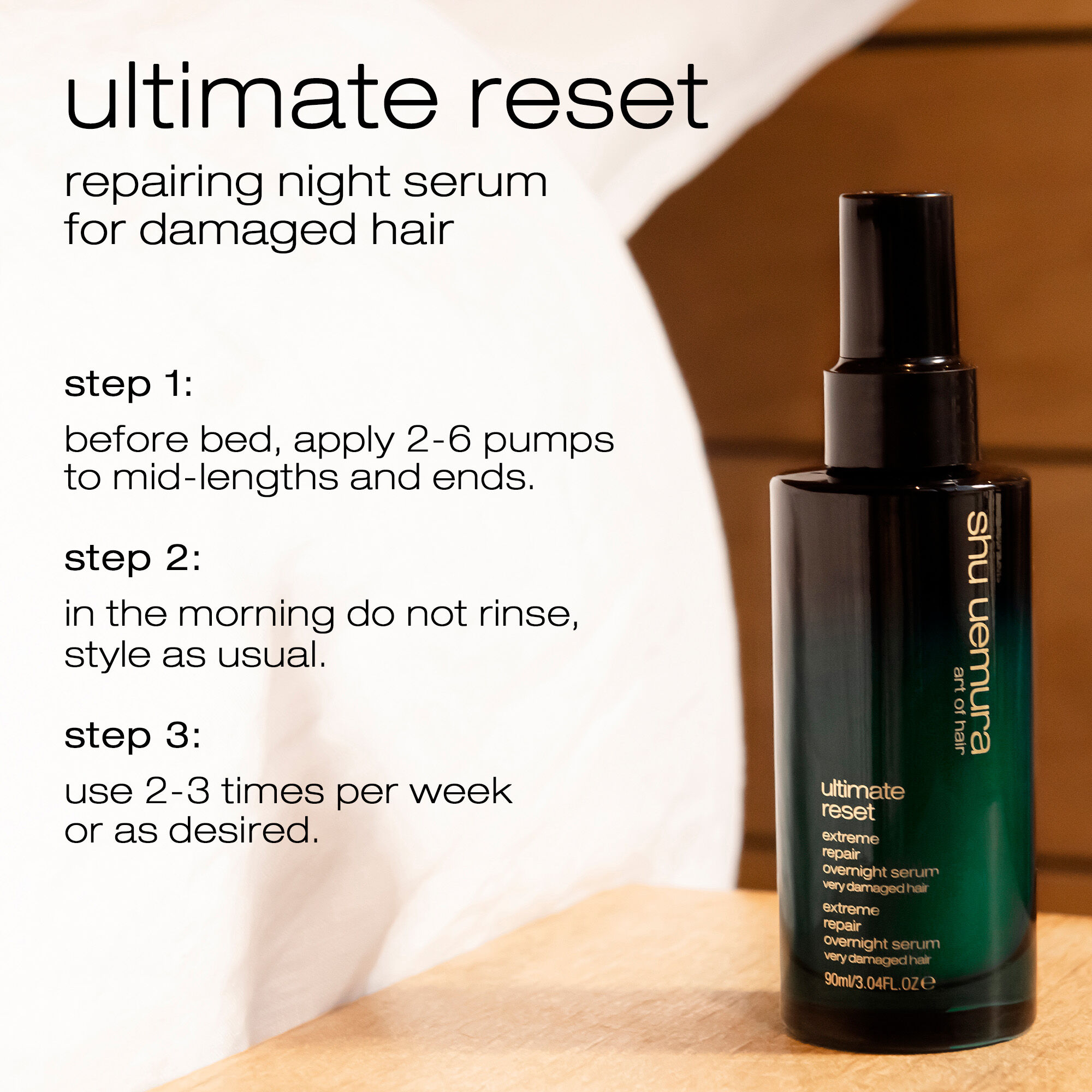 Ultimate Reset Overnight Hair Serum | Shu Uemura Art of Hair